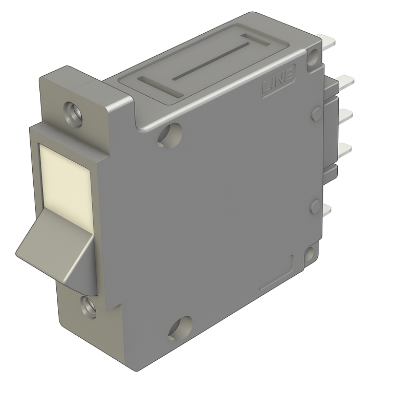 C-Frame MKIV MCB: 1P, rocker handle with quick-connect termination ...